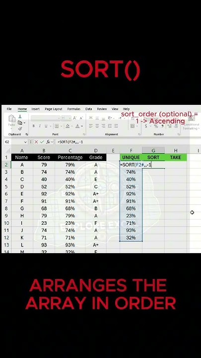 3 Excel Functions to Know: UNIQUE, SORT, & TAKE in 30 Seconds! 🔥📊 #excelhacks #exceltips - YouTube