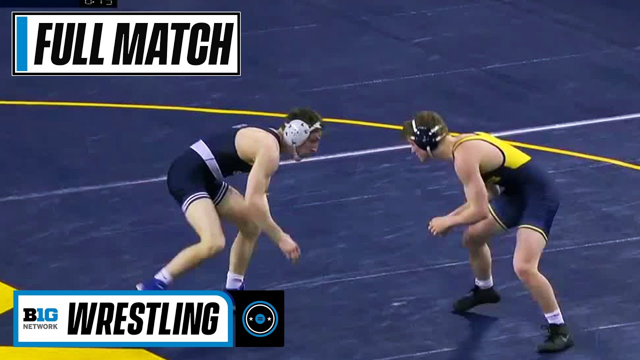 141 LBS: #2 Nick Lee (PSU) vs. Drew Mattin (MICH) | 2021 B1G Wrestling ...
