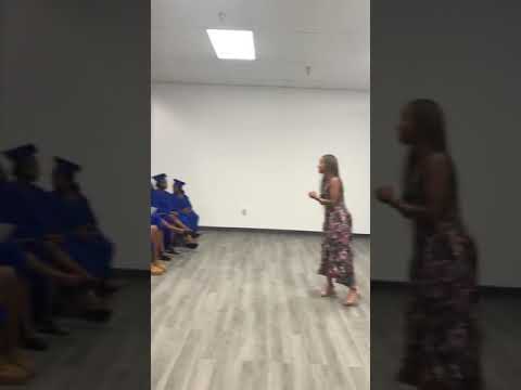 Jennifer Lucy Tyler Speaking at a GED graduation
