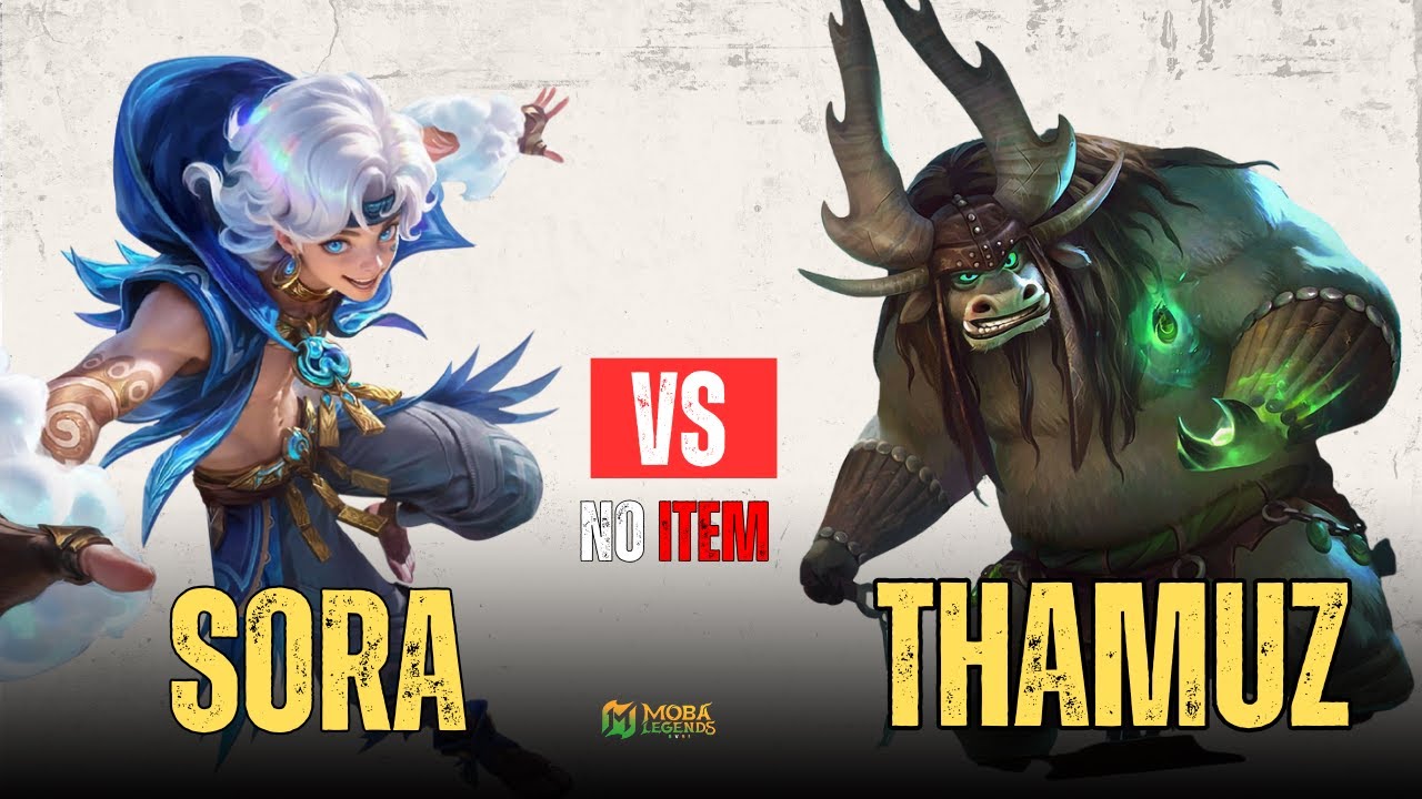 Sora Vs Thamuz who will win🔥 No item Fight using All Skills | Moba 5v5 ...
