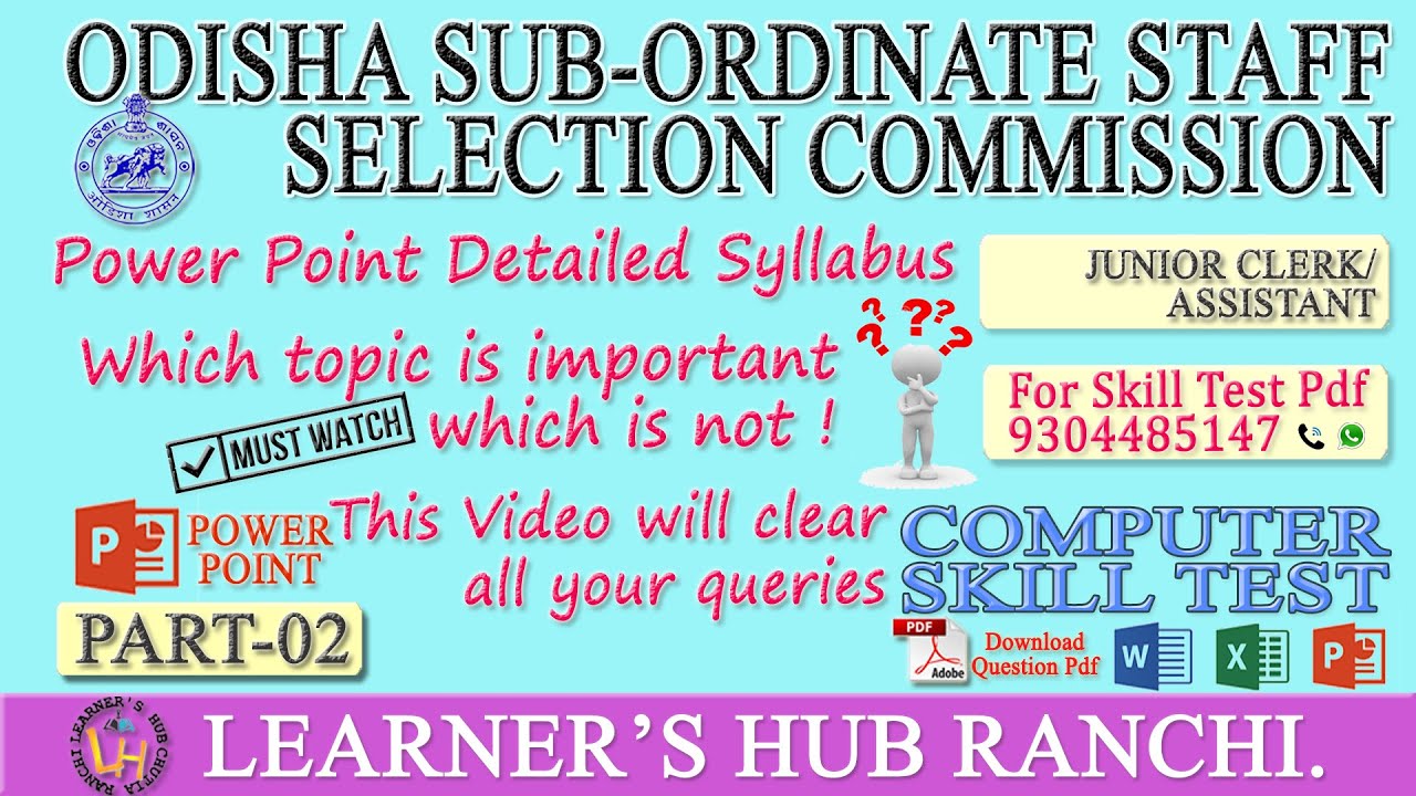 MS-POWER POINT PART-02 [Detailed Syllabus, Which topic is important or ...
