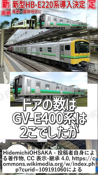 【衝撃発表】高崎・盛岡地区に 3ドア 新形式気動車HB E220系の導入が決定！？キハ110系系列余命宣告か・・・【JR東日本】【ゆっくり解説】修正版＃Shorts - YouTube