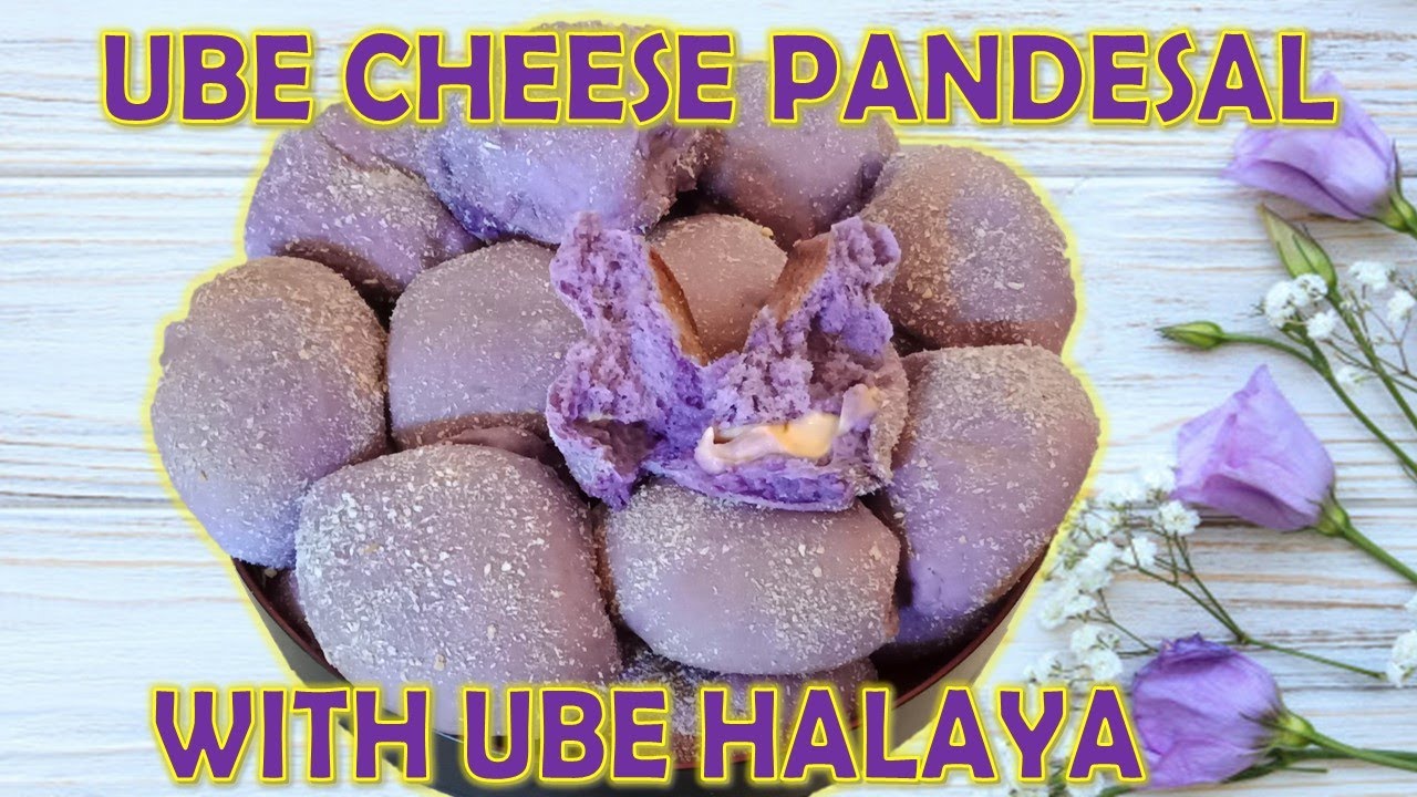 No Oven Ube Cheese Pandesal with Ube Halaya - YouTube