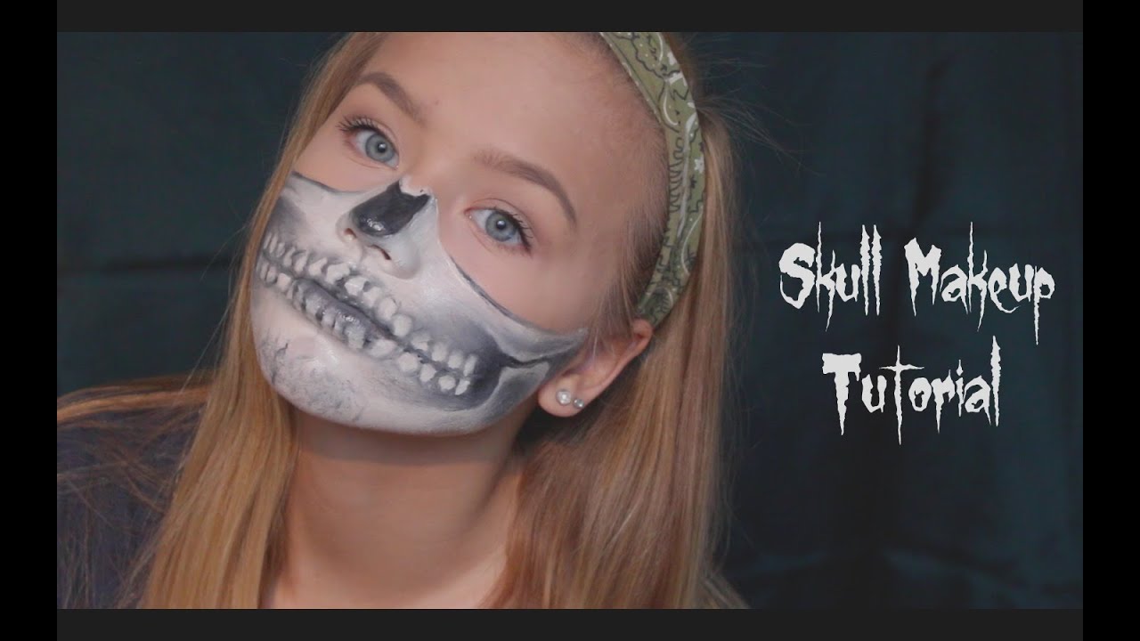 Skull Makeup Tutorial / Halloween 2015 - YouTube
