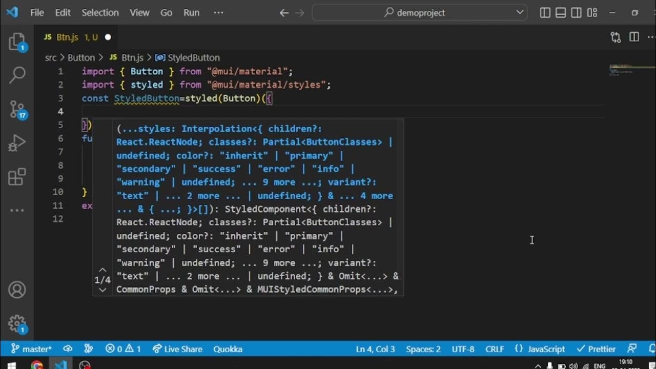 #materialui #button background color change in #reactjs (mui) - YouTube