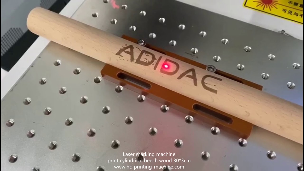 Laser marking machine print on beech wood, laser machine,wood printing ...