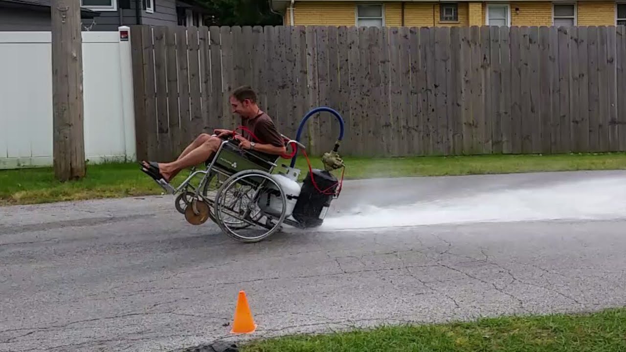 Jet powered wheelchair ! ! - YouTube