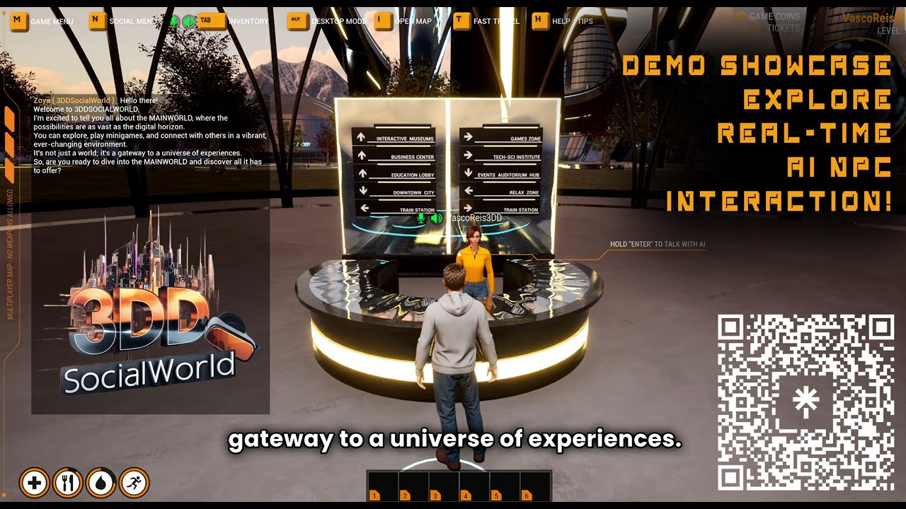 DEMO Showcase - Explore Real-Time AI NPC Interaction in 3DDSOCIALWORLD ...