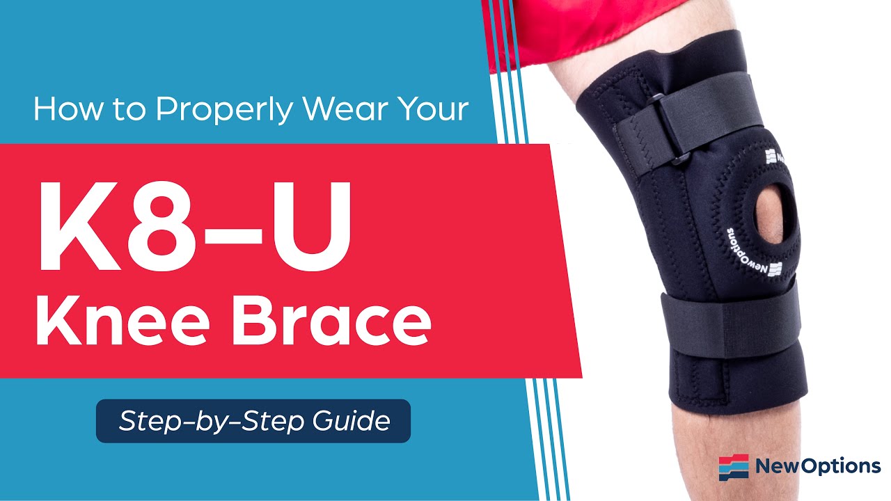 How to Wear the NewOptions K8-U: Patella Pull-Up Brace With Universal Felt Buttress - YouTube