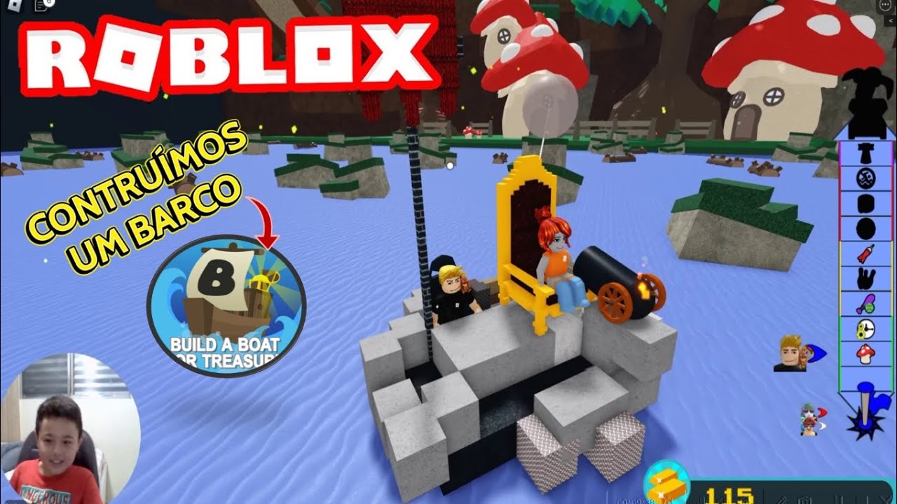 CONSTRÍMOS UM BARCO NO ROBLOX - GANHAMOS TESOUROS - YouTube