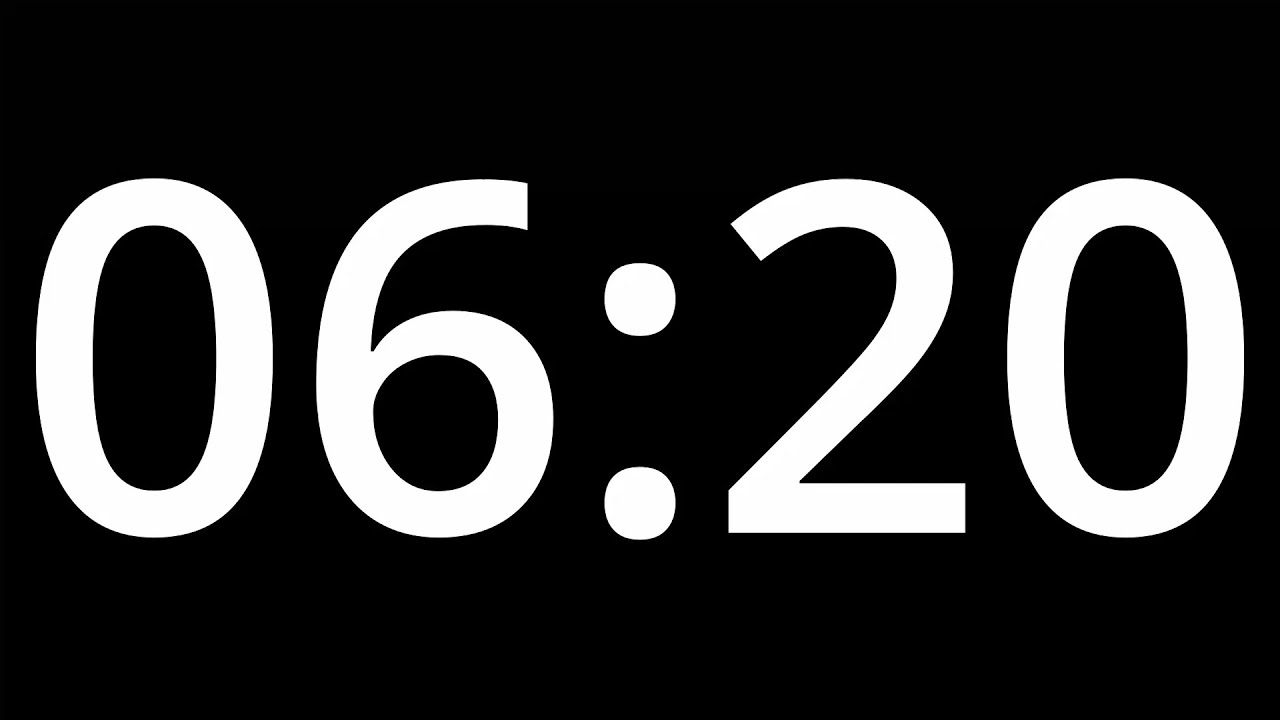 06 MINUTE 20 TIMER with alarm - 380 second COUNTDOWN Clock Alarm - YouTube
