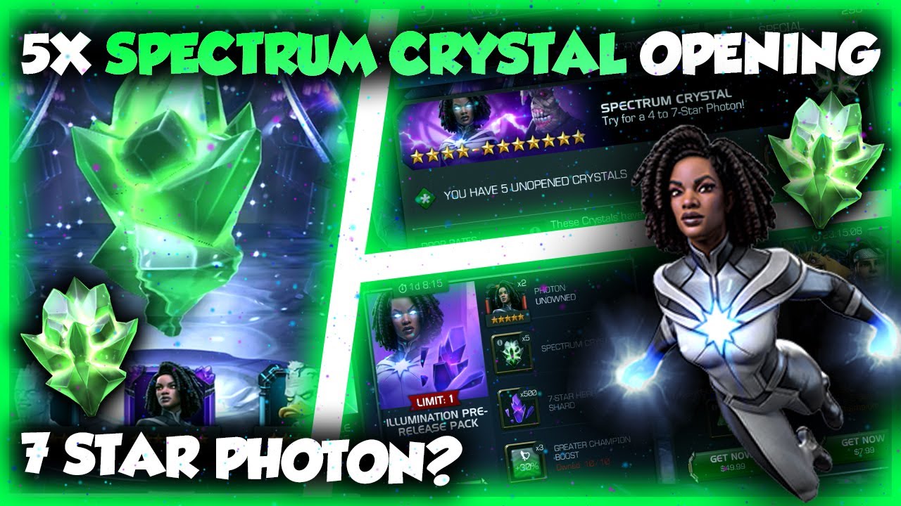 7 STAR PHOTON HUNTING || 5X SPECTRUM CRYSTAL OPENING!!! || Marvel ...
