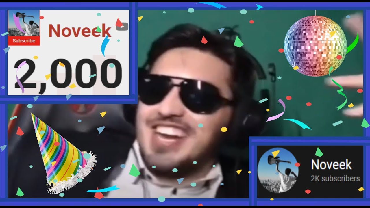 Noveek Hits 2K Subscribers and Dances on Live Stream - YouTube
