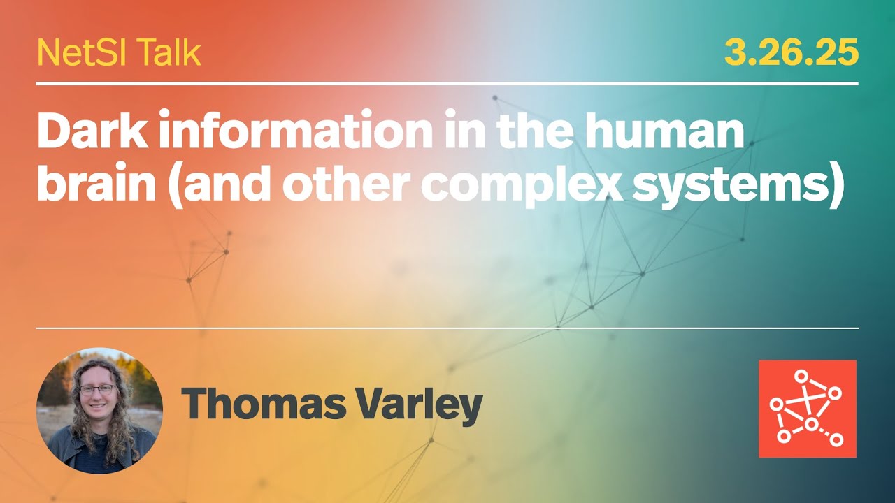 Thomas Varley on "Dark information in the human brain (and other ...