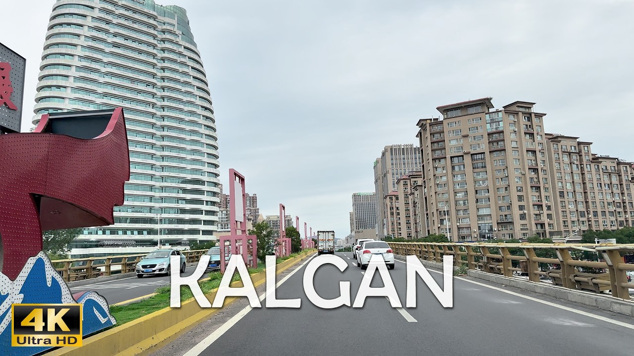 Kalgan 4K - Driving in Zhangjiakou - A City surrounded by Mountains and ...