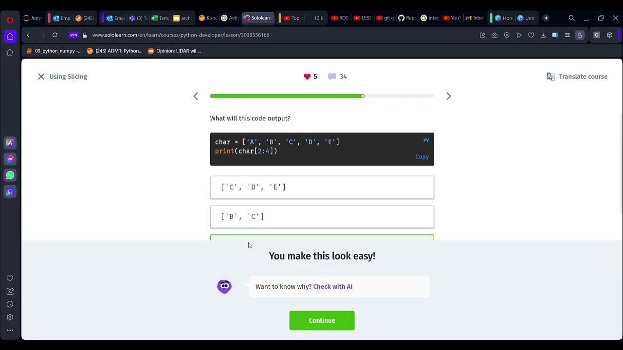 33 Using Slicing Python Developer Sololearn Youtube