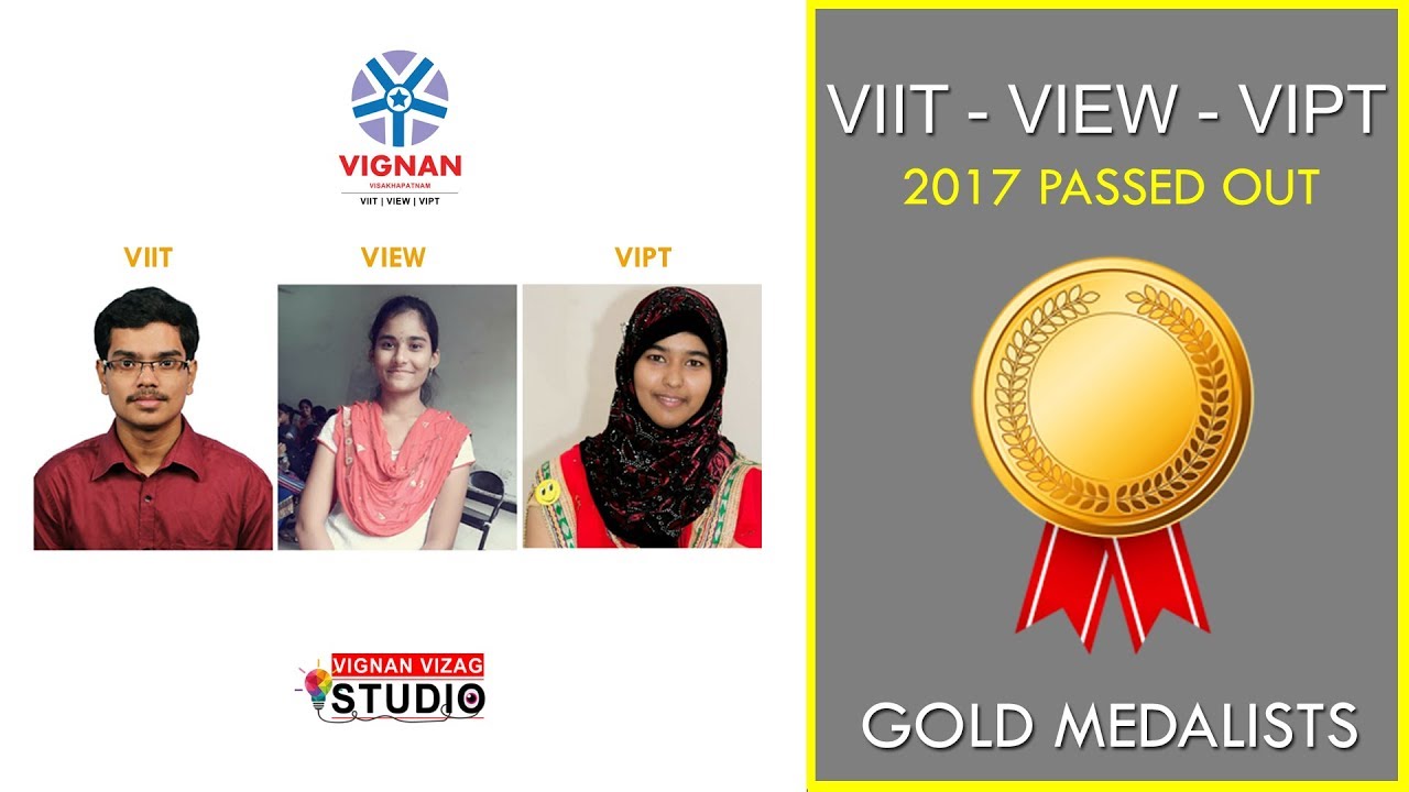 VIIT - VIEW - VIPT 2017 Passed Out Gold Medalists | Yuvtarang 2k18 ...