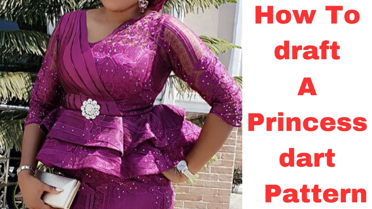 How to draft a princess dart bustier pattern | step by step detailed ...