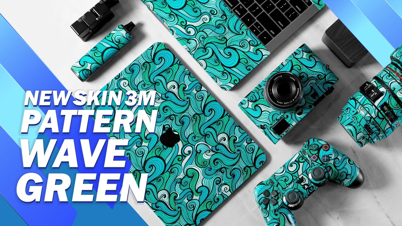 Miếng Dán Skin 3M Pattern Wave Green | Full Thiết Bị Công Nghệ | Azskin ...