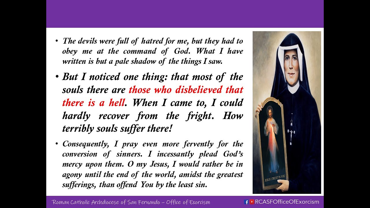 U.E.S.L. S08Ep05 | St. Faustina Kowalska’s Vision of Hell - YouTube