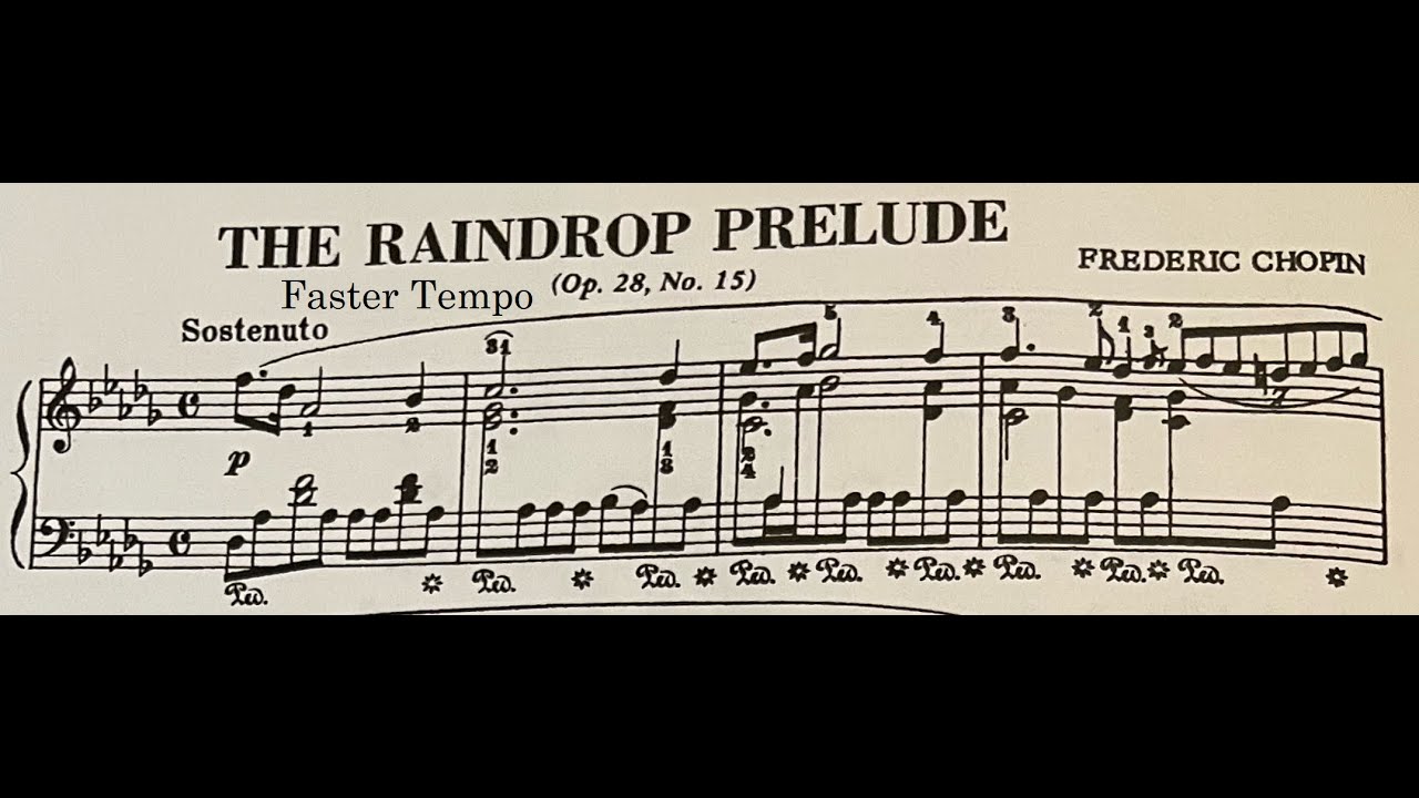 Raindrop Prelude in D♭ Major Op. 28, No. 15 by Chopin (Fast Speed ...