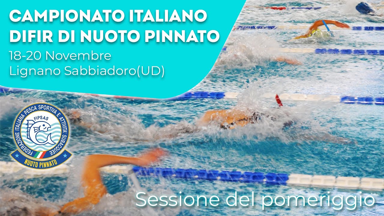 Campionato Italiano DIFIR di Nuoto Pinnato (pomeriggio) | Lignano ...