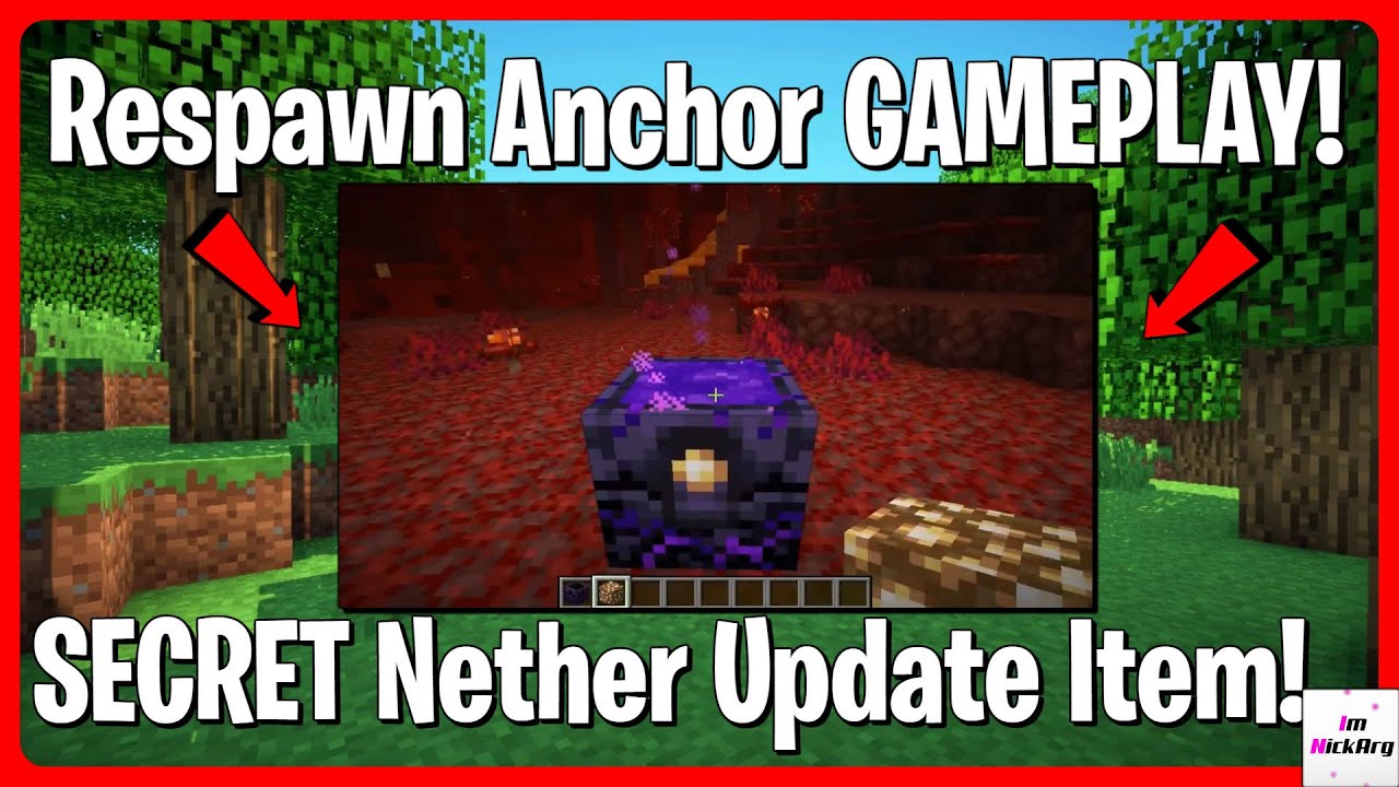 Respawn Anchor GAMEPLAY! (Nether Update New SECRET Item) | Minecraft ...