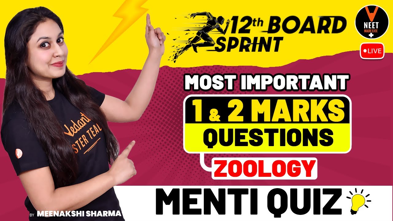 Most Important One Two Mark Questions Of Biology Zoology Class 12 most-important-one-two-mark-questions-of-biology-zoology-class-12