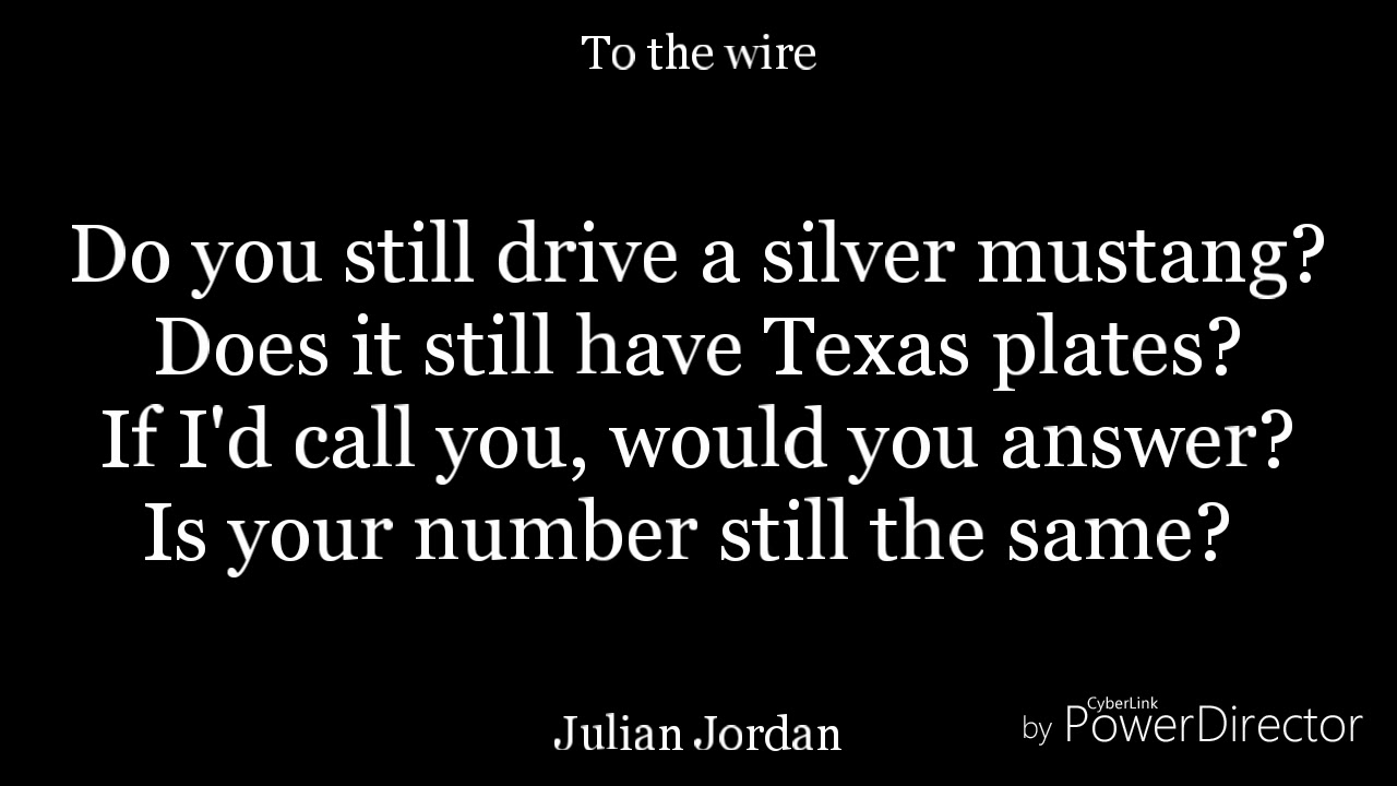 To The Wire-lyrics-Julian Jordan - YouTube