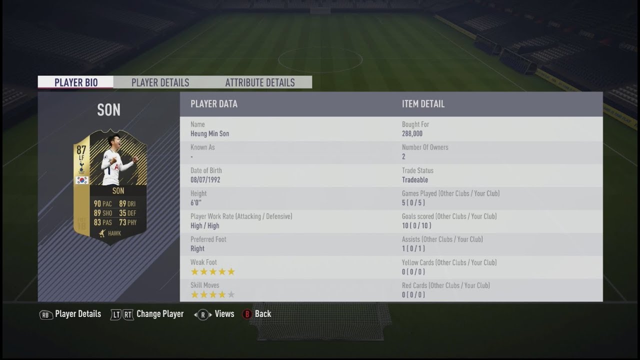 FIFA 18 ULTIMATE TEAM | TIF SON (87) PLAYER REVIEW | INSANE CARD! - YouTube