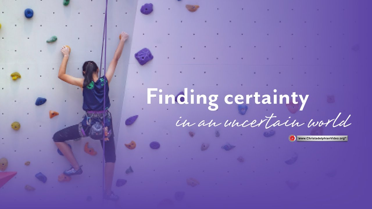 Finding Certainty in an uncertain world. - YouTube
