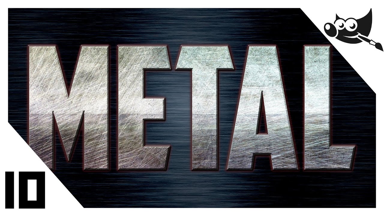 GIMP 2.10 Efectos de texto 10. Letras de metal (efecto metálico) - YouTube