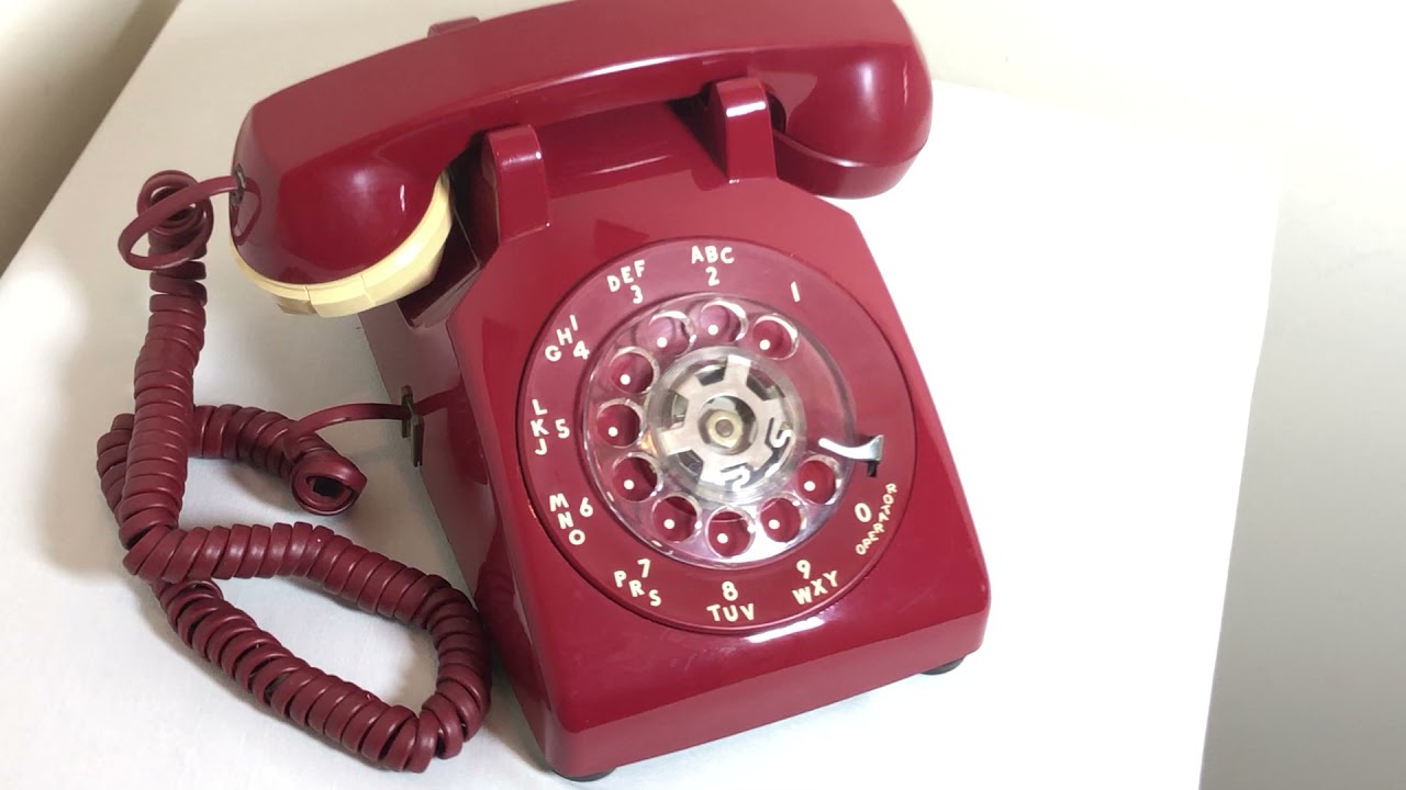 Vintage Red Rotary Phone with Soft Touch Push Tone Dialer (push button ...