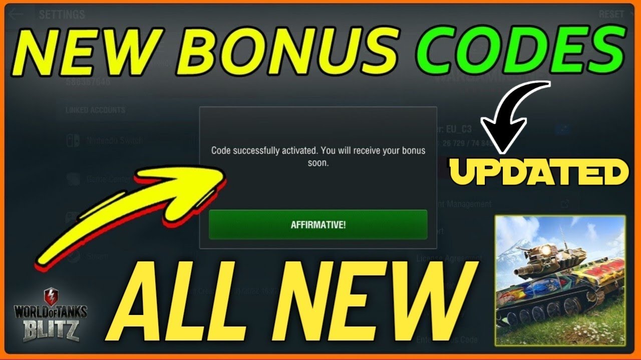 HURRY UP🔥 WORLD OF TANK BLITZ CODES 2023| WORLD OF TANK BLITZ BONUS ...