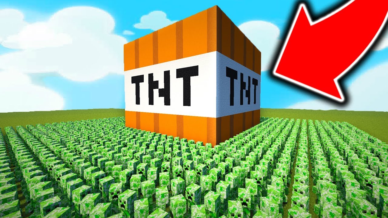 100,000 CREEPERS VS TNT GÉANTE ! | Minecraft - YouTube
