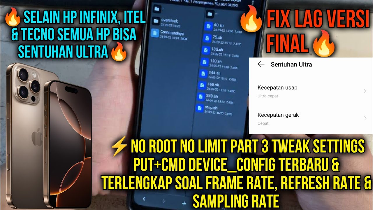 ⚡Final Fix Lag No Limit/Overclock Boost Frame Rate, Refresh Rate ...