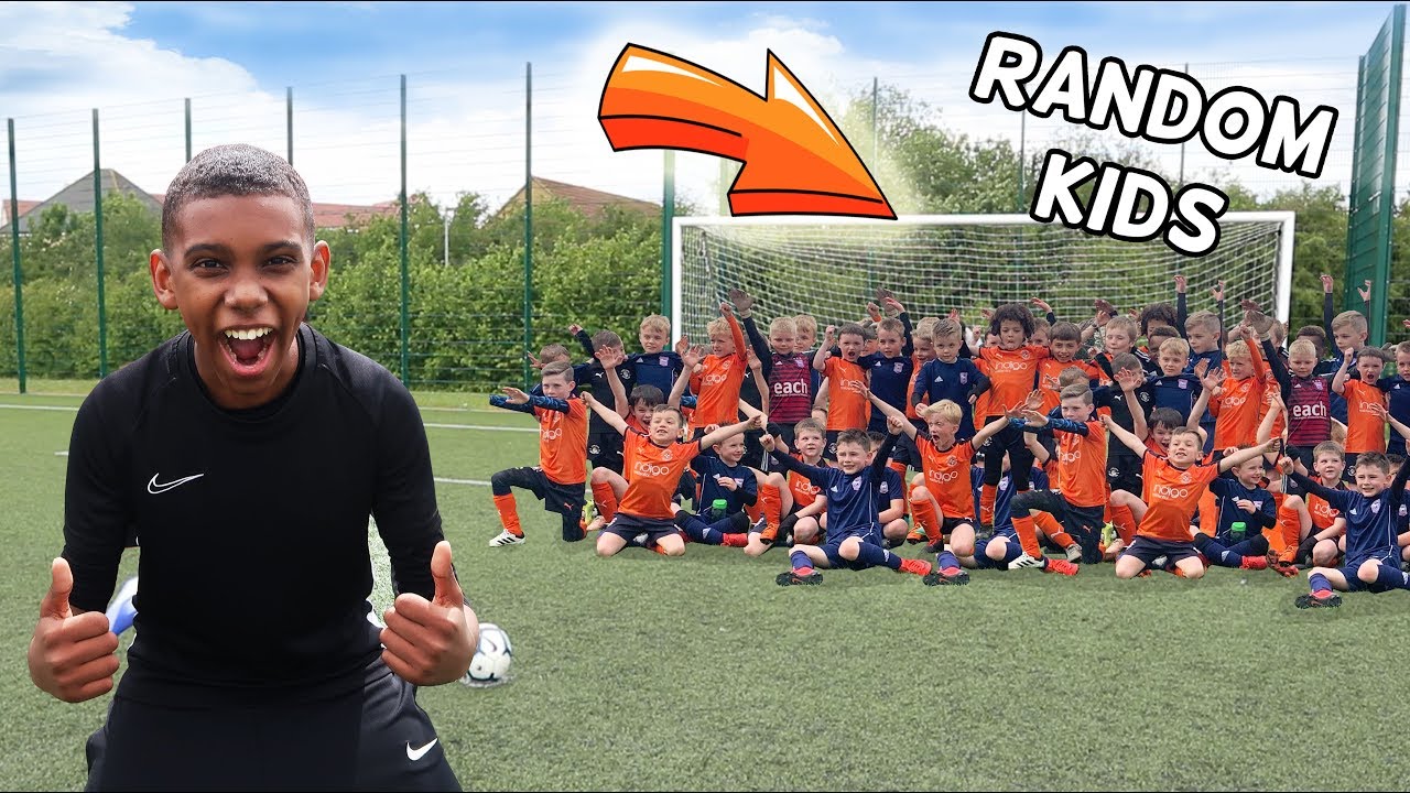 I Played Random Kids in a Football Challenge - YouTube