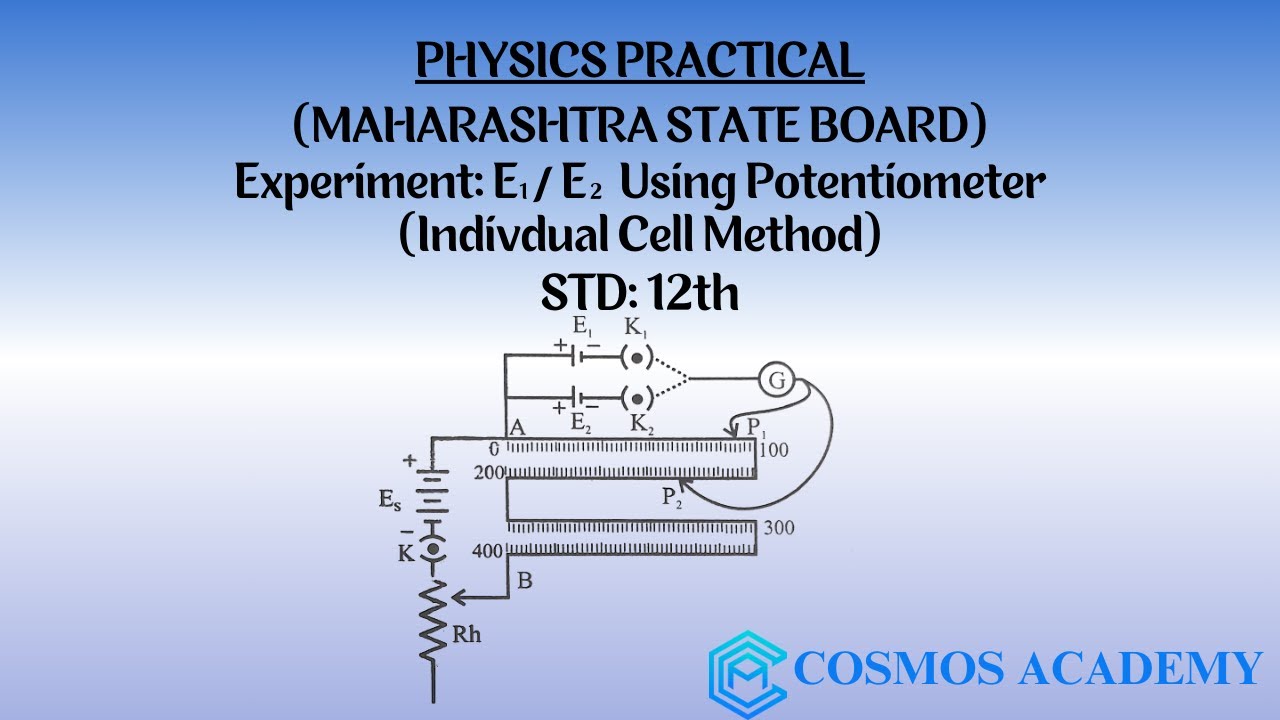 E1/E2 Using Potentiometer(Individual Cell Method)|Class 12|Physics ...