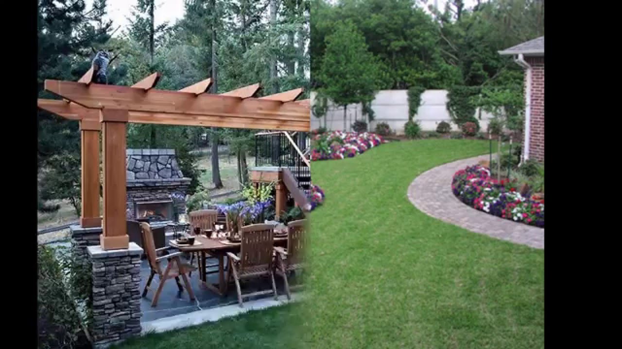 [Garden Ideas] Backyard landscape ideas Pictures Gallery - YouTube