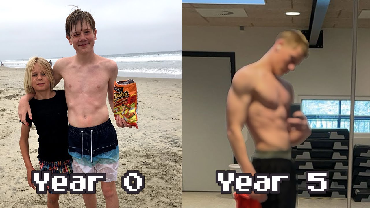 REALISTIC 5 YEAR GYM TRANSFORMATION: 15 TO 20 - YouTube