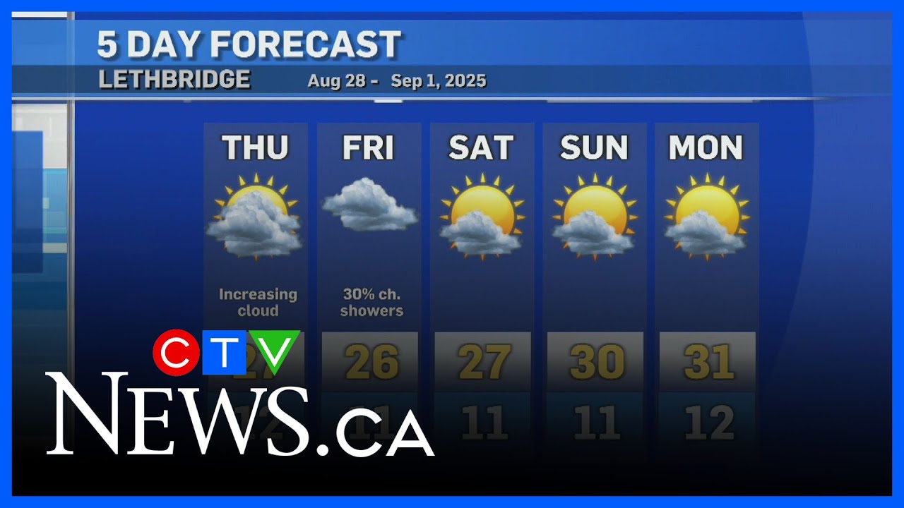 A little bit of a dip | CTV Lethbridge Weather at Five for August 27 ...