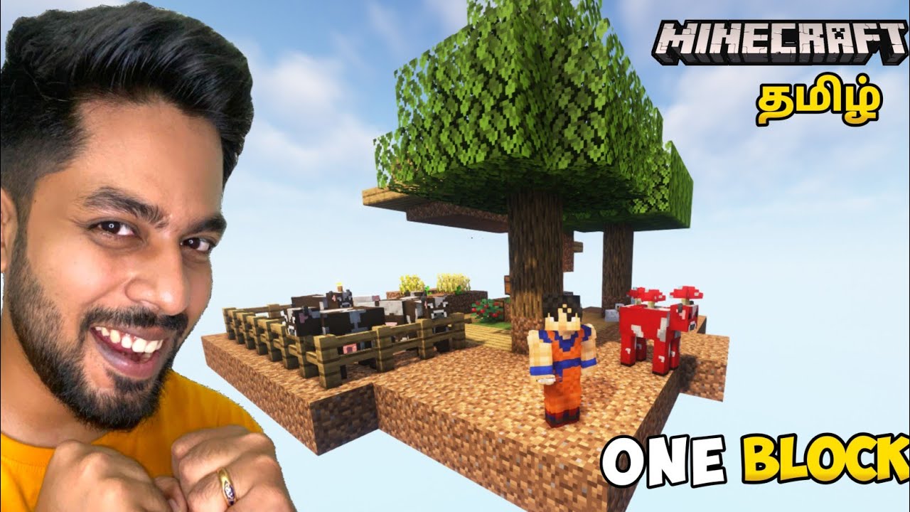 Minecraft tamil - Minecraft one block sky block | new house | Mr IG ...