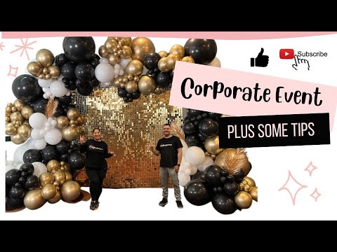 3 Tips to Get Corporate Balloon Jobs | Balloon Garland With Backdrop ...