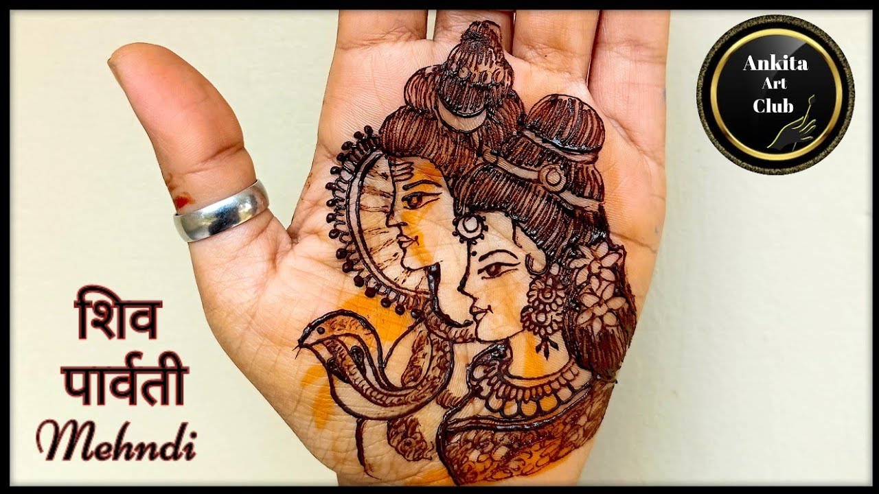 Shiv parwati mehndi design| mahadev mehndi design| lord Shiva mehndi ...