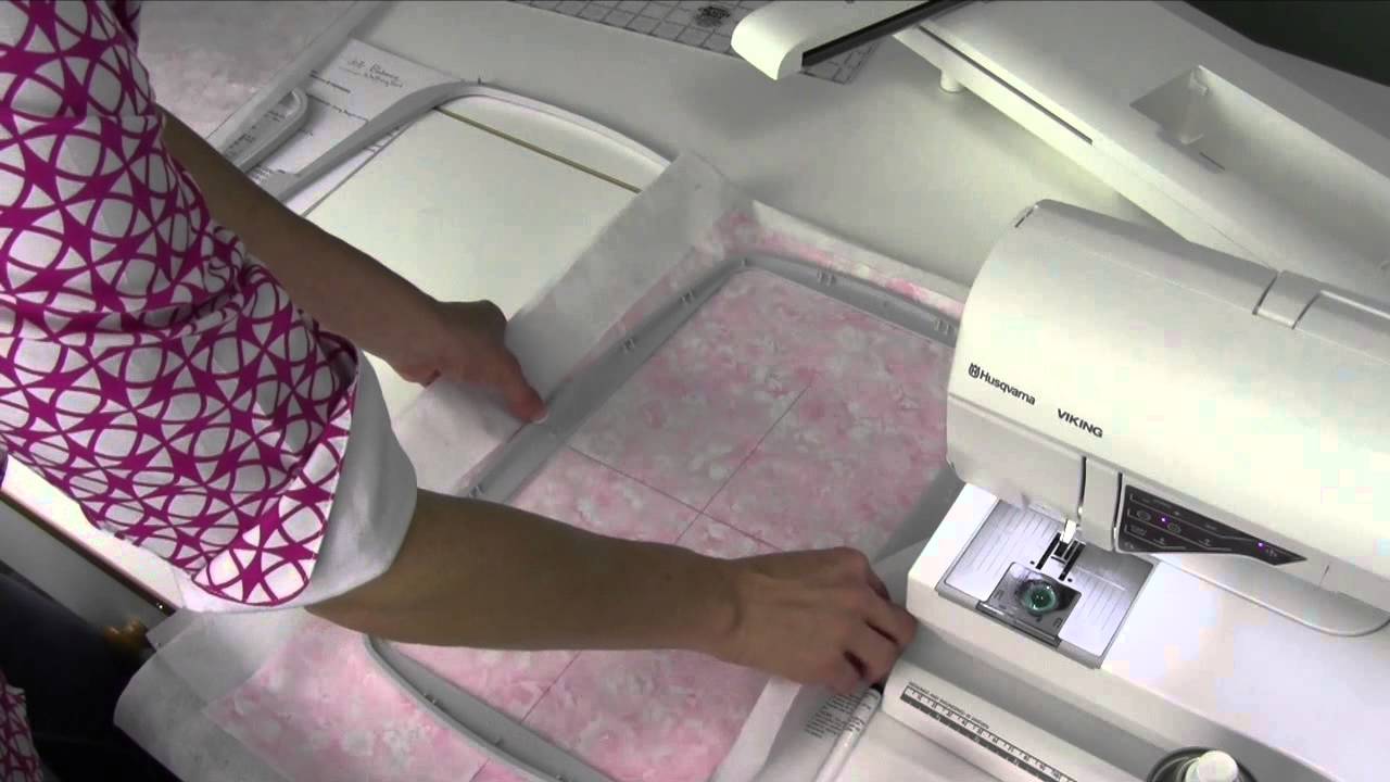 Husqvarna Viking Designer Ruby 62 How to Hoop the Fabric - YouTube