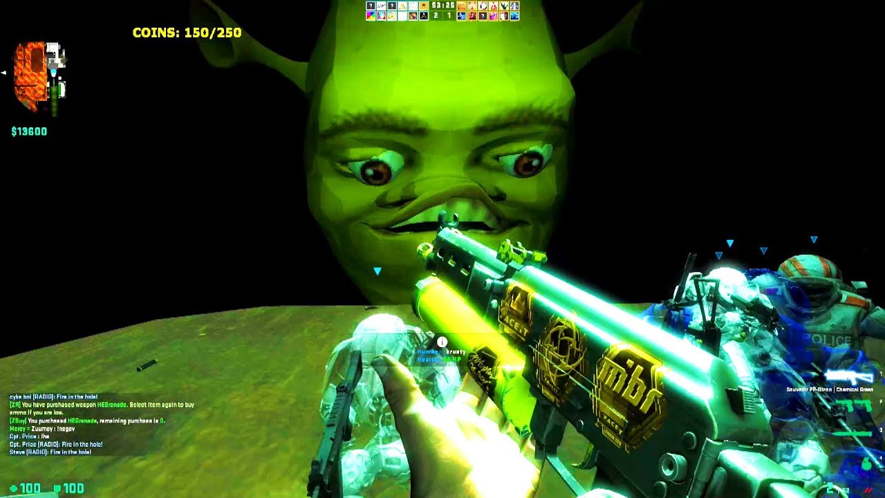 [Shrek?] CS:GO Zumbie Escape ze_diddle_v3 gameplay on GFLserver - YouTube