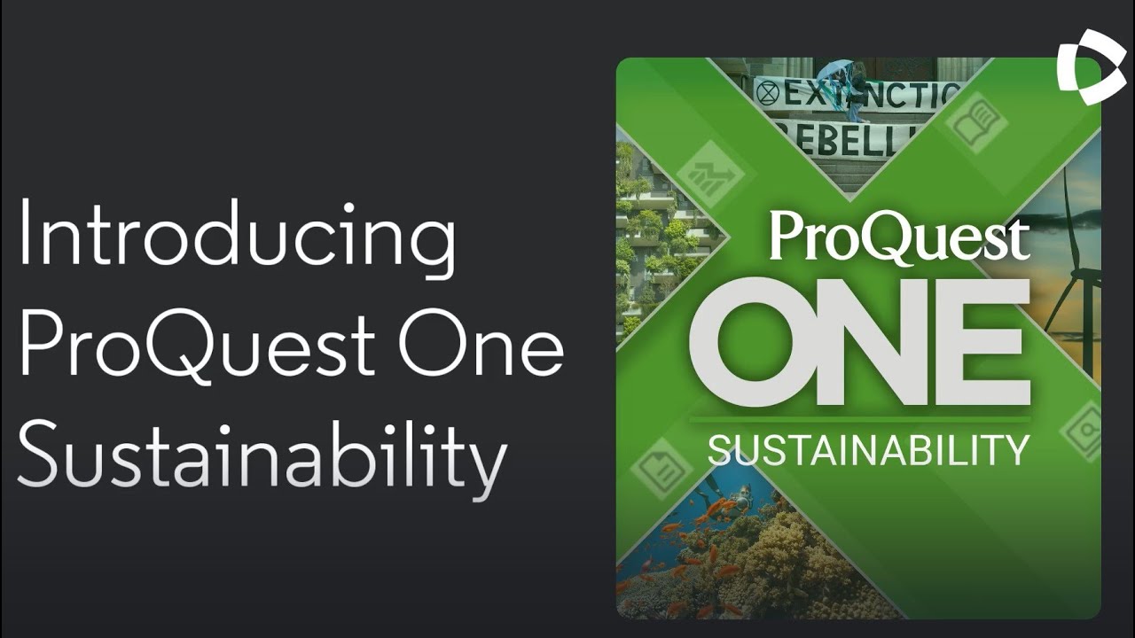 Introducing ProQuest One Sustainability - YouTube