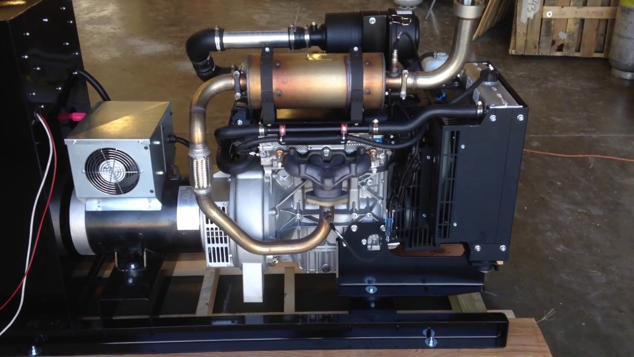 LP DC Generator - 24Vdc 300Amp - TSG415 Engine - YouTube