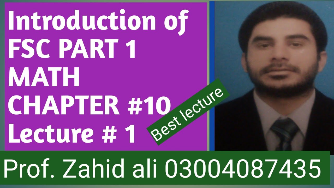 Fsc part 1 math chapter 10 (introduction) - YouTube