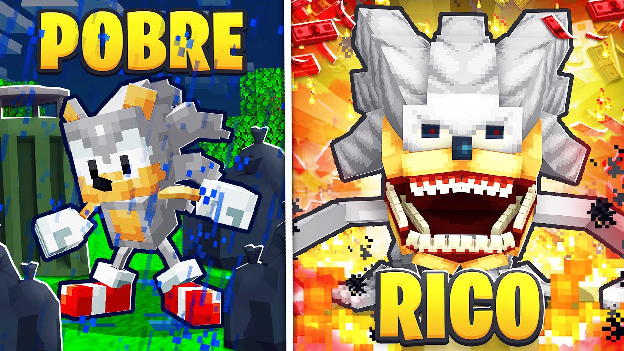 RICO VS POBRE DO SILVER SHIN SONIC no MINECRAFT - YouTube